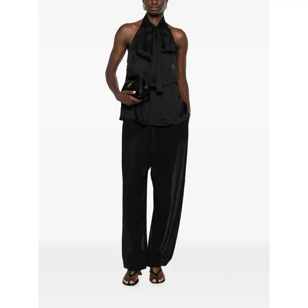 TOM FORD Jacquard Halterneck Top - Black