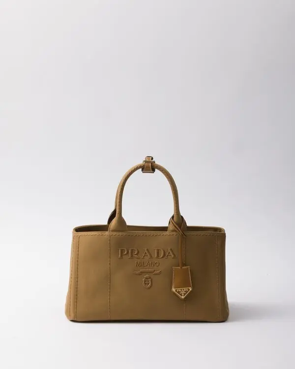 Prada Jardinière Large Cotton Canvas Handbag