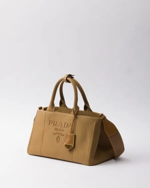 Prada Jardinière Large Cotton Canvas Handbag