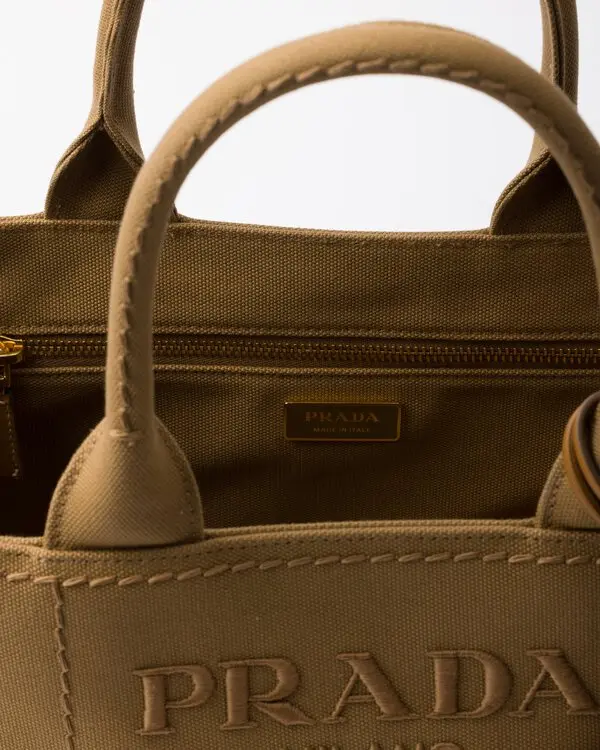 Prada Jardinière Large Cotton Canvas Handbag