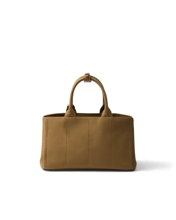Prada Large Cotton Canvas Jardinière Handbag