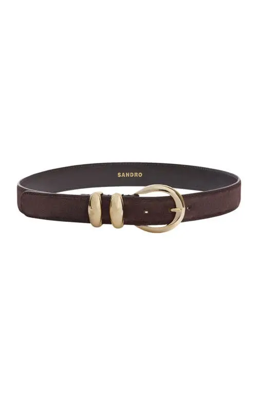 Sandro Suede Leather Belt
