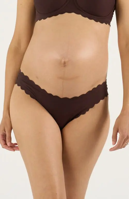 CACHE COEUR Skin Low Waist Maternity Tanga - Chocolate