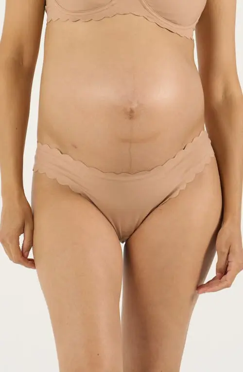 CACHE COEUR Skin Low Waist Maternity Tanga - Latte