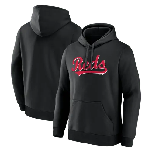 LOGO ATHLETIC Cincinnati Reds Wordmark Hoodie By - Black