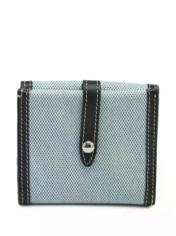 Burberry Luna Canvas Leather Wallet - Blue