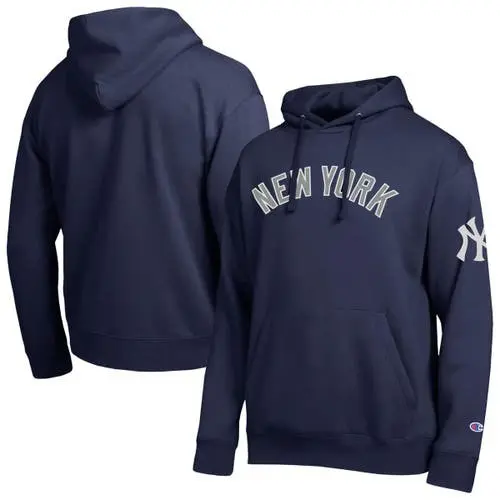 Champion New York Yankees All Star Wordmark Hoodie By - Navy