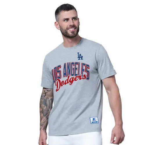 STARTER Heather Gray Los Angeles Dodgers Two-pack T-shirt Set