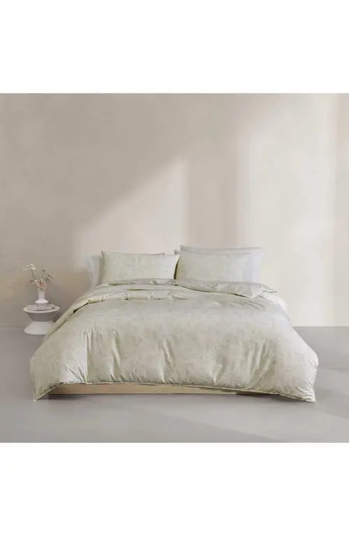 Calvin Klein Yellow Leaves 200 Thread Count Cotton Duvet Cover & Shams Set