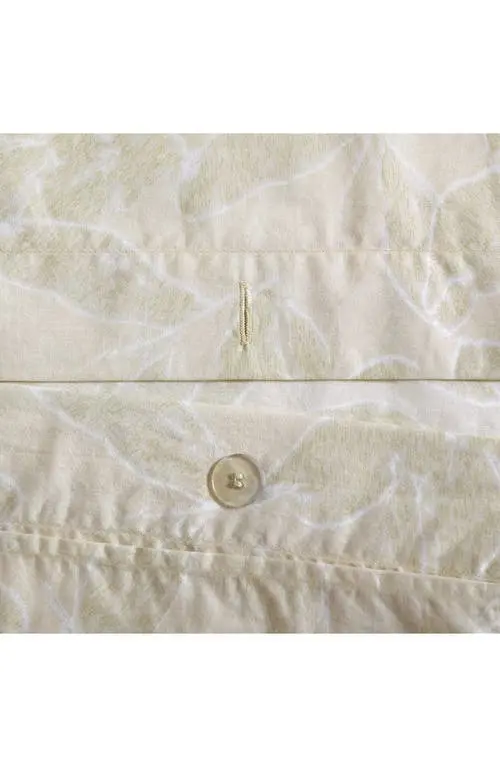 Calvin Klein Yellow Leaves 200 Thread Count Cotton Duvet Cover & Shams Set