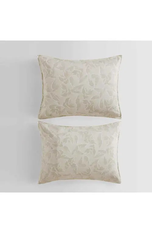 Calvin Klein Yellow Leaves 200 Thread Count Cotton Duvet Cover & Shams Set
