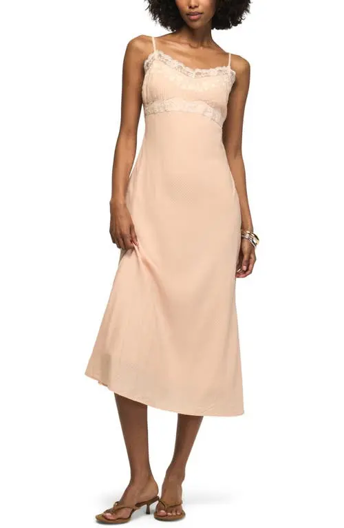 Lucky Brand Simone Lace Trim Sleeveless Maxi Dress - Blush