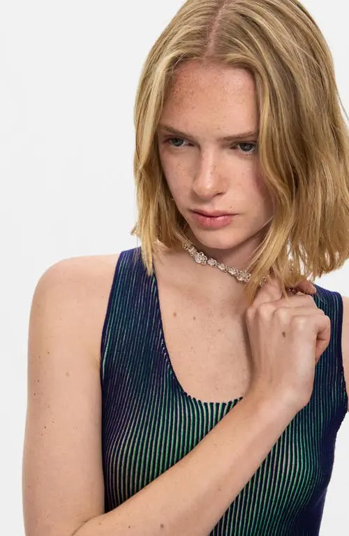 Desigual Gradient Ribbed Tank