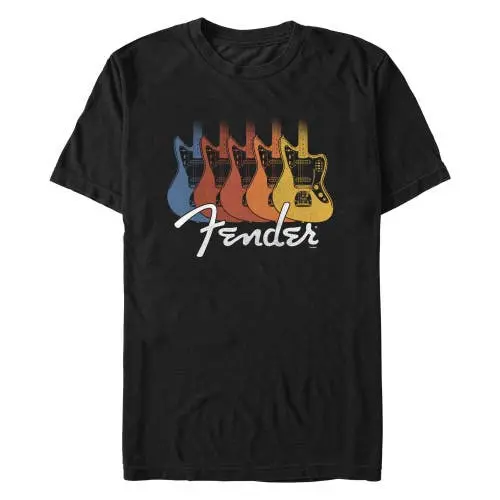 FENDER Guitar Retro Rainbow Graphic T-shirt