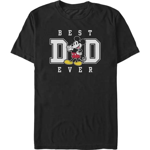 MICKEY & FRIENDS Best Dad Ever Pose Short Sleeve Graphic T-shirt