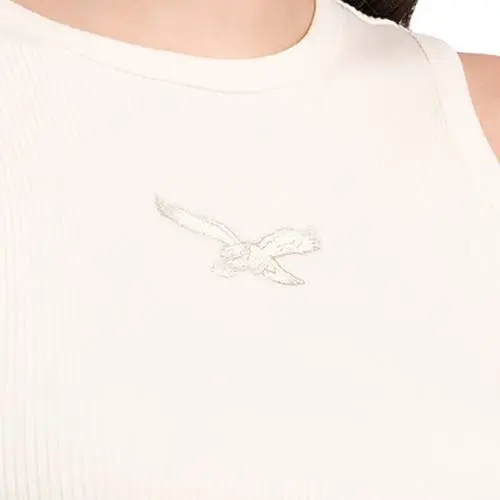 STARTER Philadelphia Eagles Cropped Tank Top By - Cream