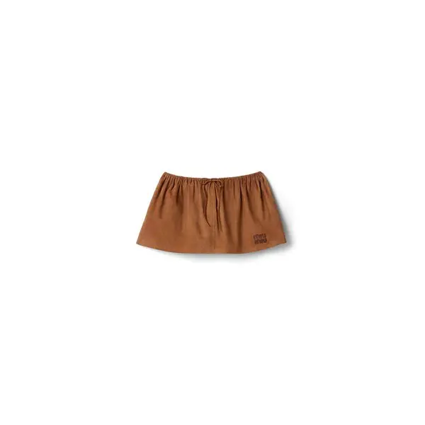 Miu Miu Waxed Suede Miniskirt