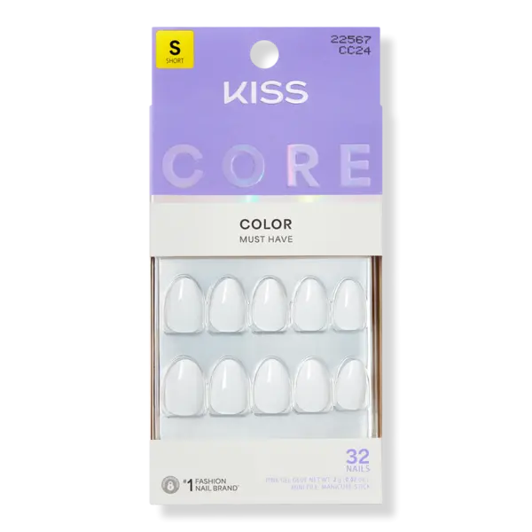 Kiss Core Color Short Almond Press On Nails