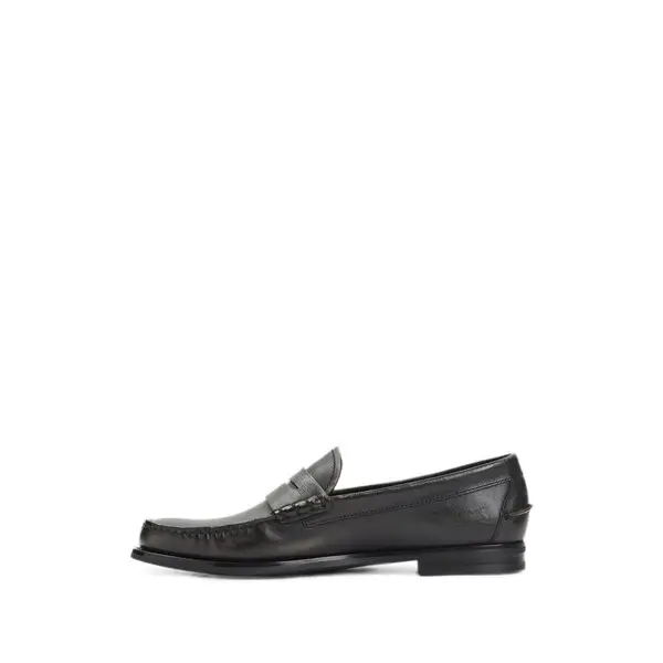Prada Soft Construction Loafers In Antiqued Leather