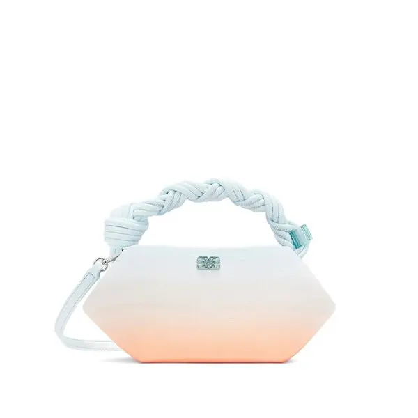GANNI Braided Top Handle Tote Bag With Gradient Effect - Blue
