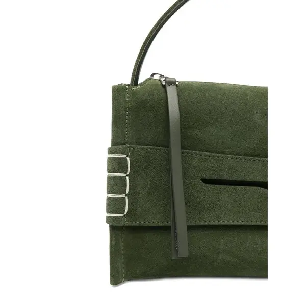 JW Anderson Suede Satchel Bag - Green