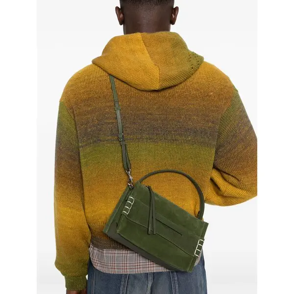 JW Anderson Suede Satchel Bag - Green