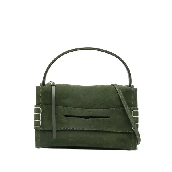 JW Anderson Suede Satchel Bag - Green