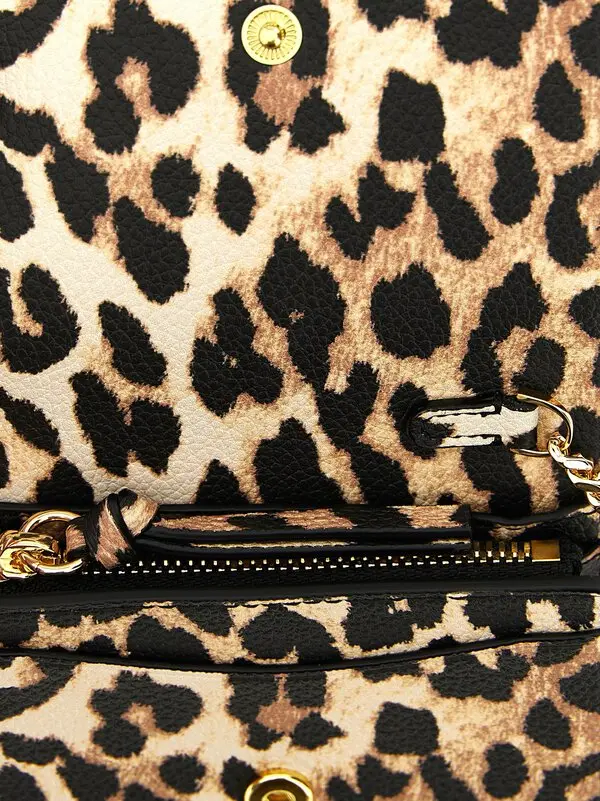 GANNI Leopard' Print Card Holder - White