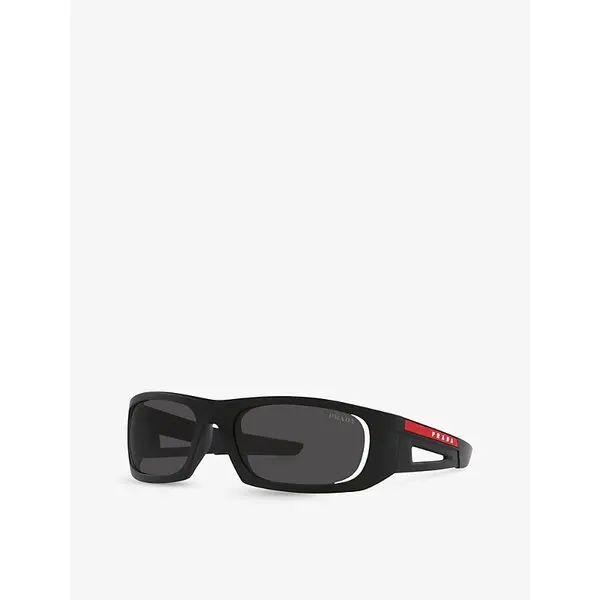Prada Ps 02ys Wrap-around Nylon Sunglasses