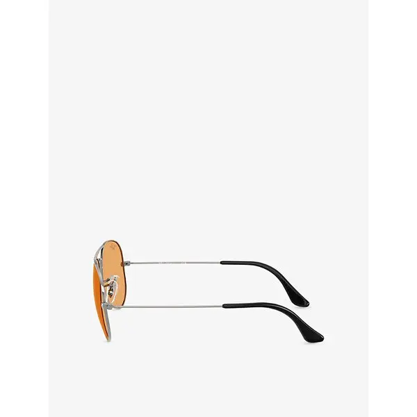 Ray-ban Aviator-frame Metal Sunglasses - Grey