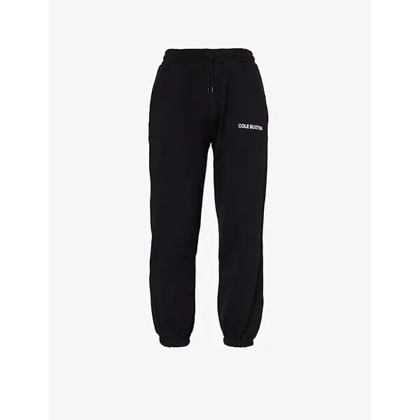 COLE BUXTON Cb Sportswear Logo-print Cotton-jersey Jogging Bottoms - Black