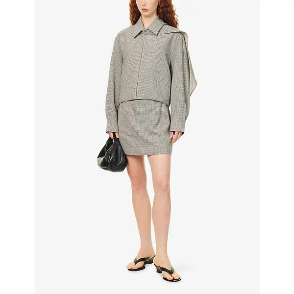 Rag & Bone Piper Checked Wool Mini Skirt