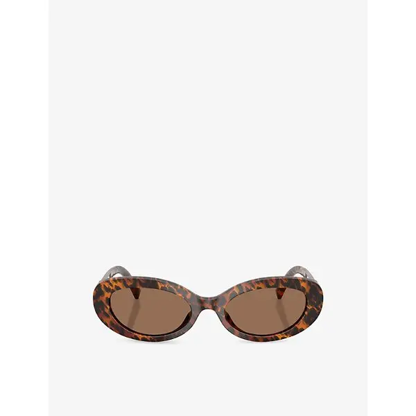 Dolce & Gabbana Oval Frame Sunglasses - Brown
