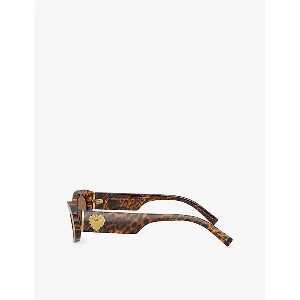 Dolce & Gabbana Oval Frame Sunglasses - Brown