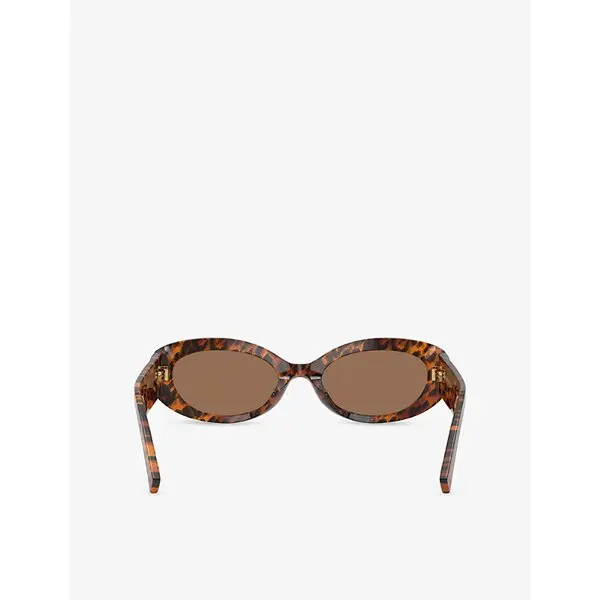 Dolce & Gabbana Oval Frame Sunglasses - Brown