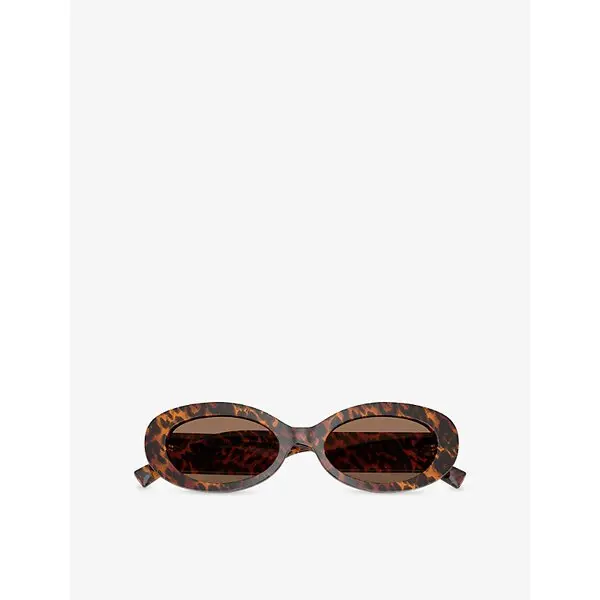 Dolce & Gabbana Oval Frame Sunglasses - Brown