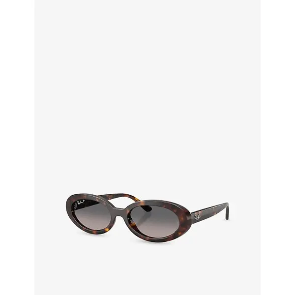 Ray-ban Rb2223 Oval-frame Sunglasses - Brown