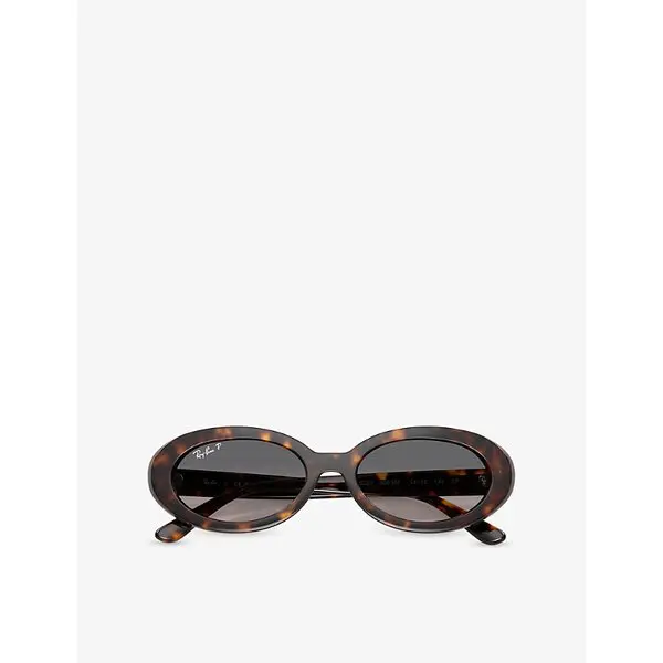 Ray-ban Rb2223 Oval-frame Sunglasses - Brown