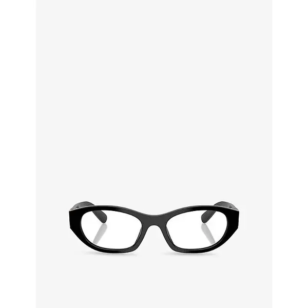 Miu Miu Irregular Frame Acetate Eyeglasses - Black
