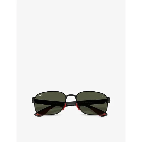 Ray-ban Scuderia Ferrari Irregular Metal Sunglasses - Black