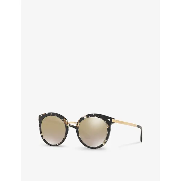 Dolce & Gabbana Round Frame Tortoiseshell Acetate Sunglasses