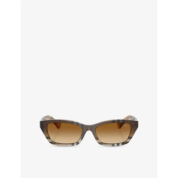 Burberry Be4488 Cat-eye Acetate Sunglasses - Brown
