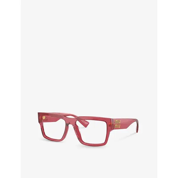Miu Miu Mu 02xv Rectangle Acetate Eyeglasses