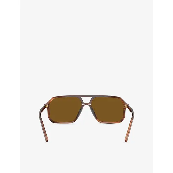 Dolce & Gabbana Dg4541 Square Frame Acetate Sunglasses - Brown