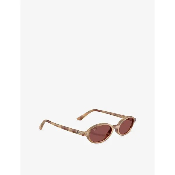Ray-ban Rb4472 Oval Frame Injected Sunglasses - Brown
