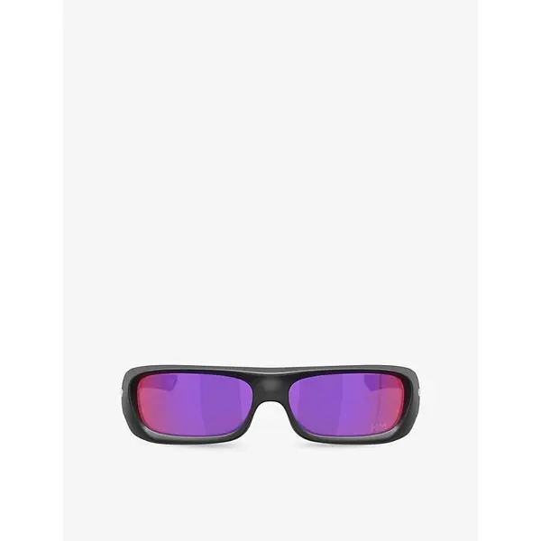 Oakley Rectangle-frame Polycarbonate Sunglasses - Black