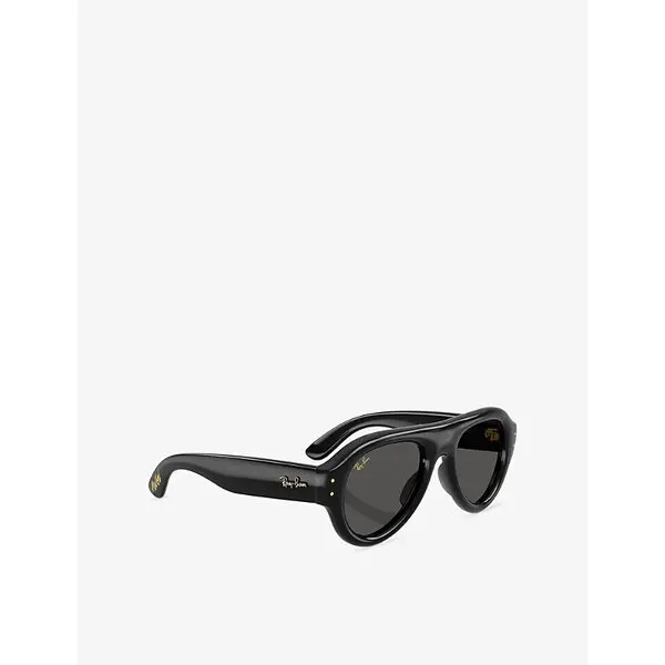 Ray-ban Aviator-frame Acetate Sunglasses - Black