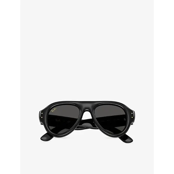 Ray-ban Aviator-frame Acetate Sunglasses - Black