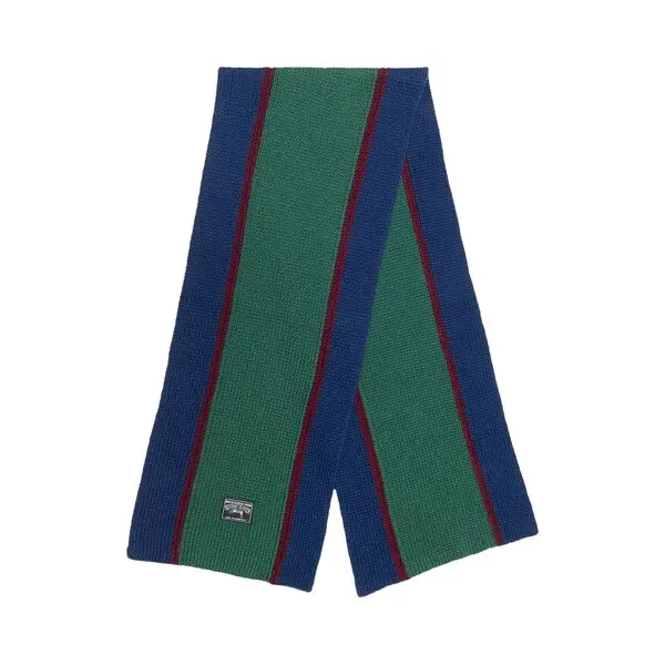 StÜssy X Denim Tears Knitted Stripe Scarf - Green