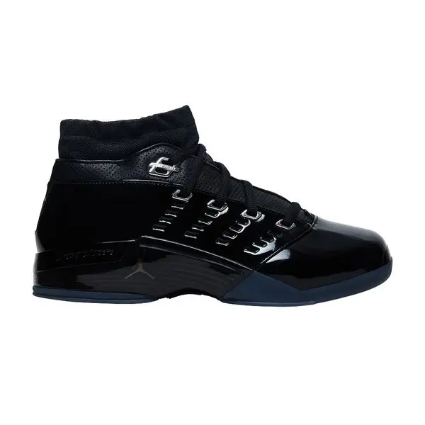 JORDAN 17 Low Patent Leather Sneakers - Black